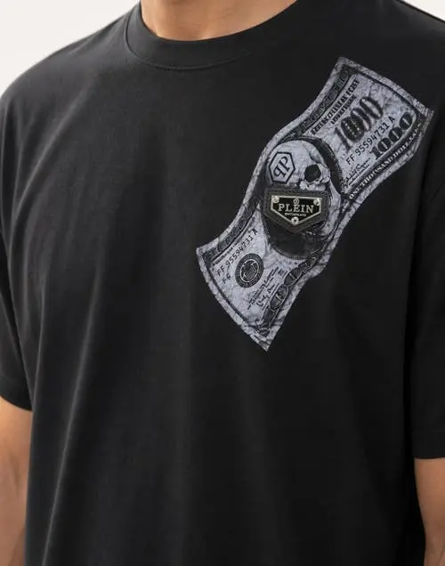 Philipp Plein T-shirt Round Neck Ss Skull - Black