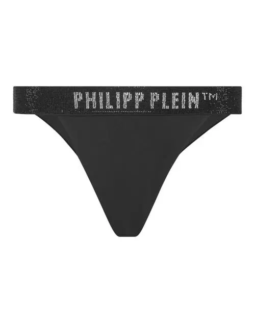 Philipp Plein Swimwear Bottom Slip - Black