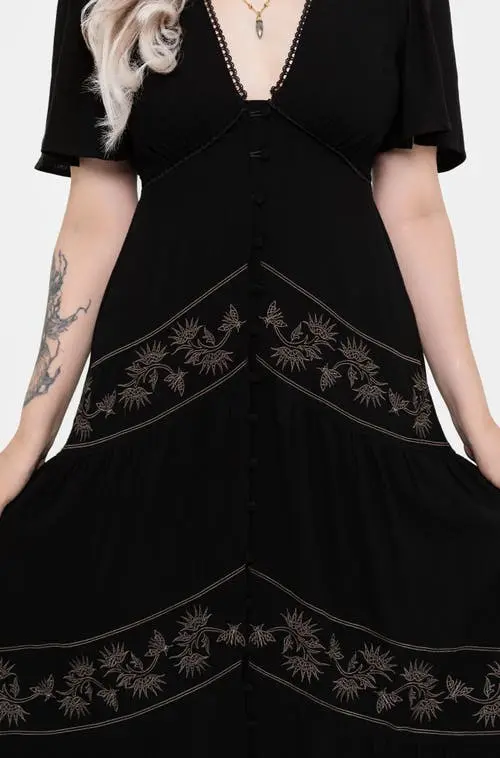 DISTURBIA Dionaea Tiered Maxi Dress