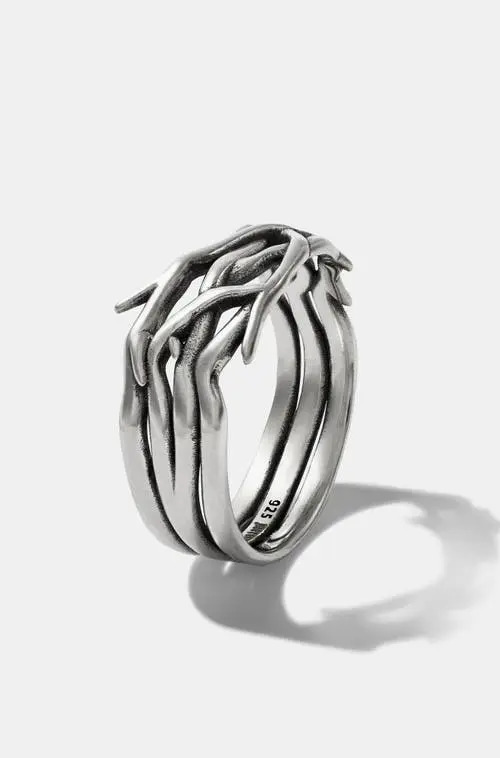 DISTURBIA Rosethorn Sterling Ring