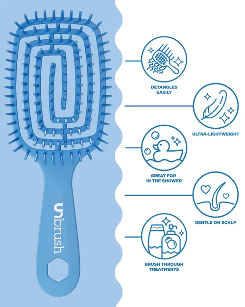 UNBRUSH Flex Detangling Brush - Blue