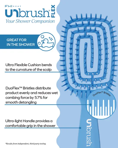 UNBRUSH Flex Detangling Brush - Blue