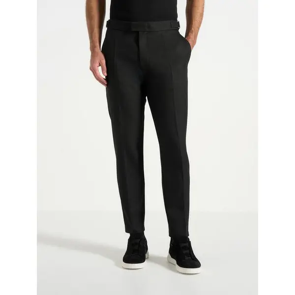 Manière De Voir Hubert Tapered Fit Tailored Trousers - Black