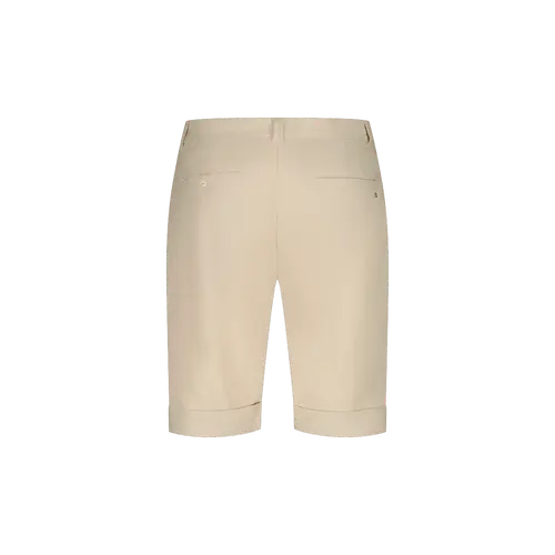 Rivieras Beige Pleated Cuffed Shorts
