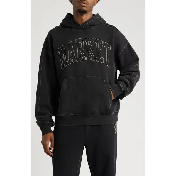 MARKET Big Stitch Hoodie - Black