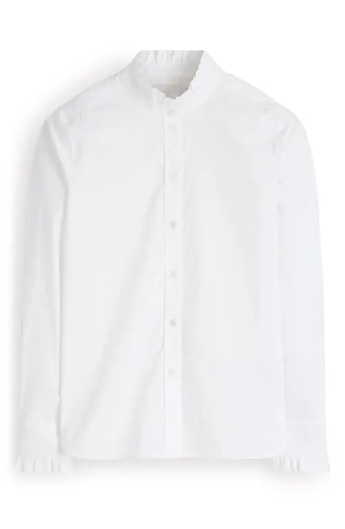 Boden Sienna Frill Cotton Button-up Shirt