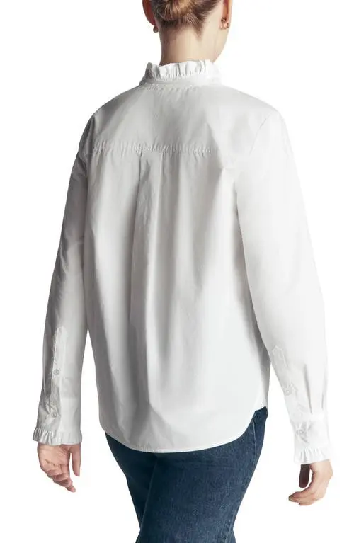 Boden Sienna Frill Cotton Button-up Shirt