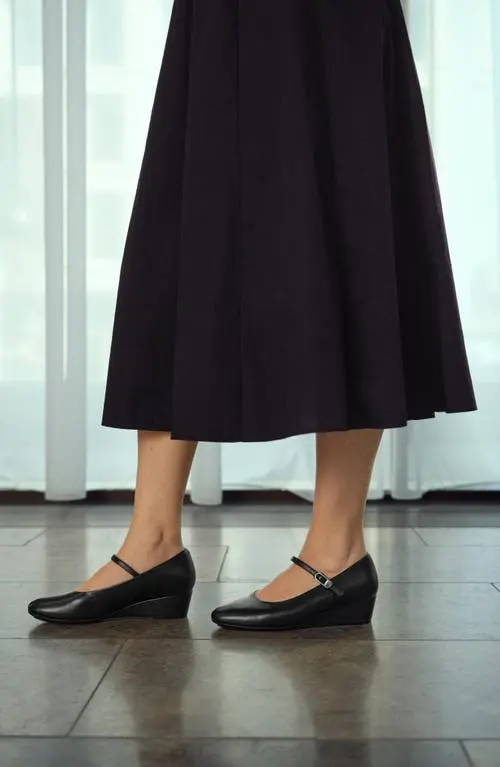 Ecco Elevate Leather Wedge Mary Jane