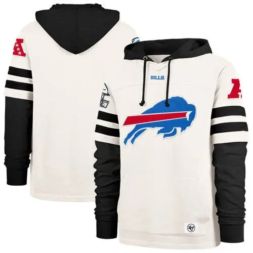 '47 Buffalo Bills Split Zone Cornerback Duo Lacer Hoodie - Cream