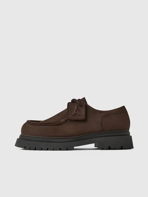 Manière De Voir Maniere De Voir Atelier Nubuck Suede Lace-up Shoe - Brown