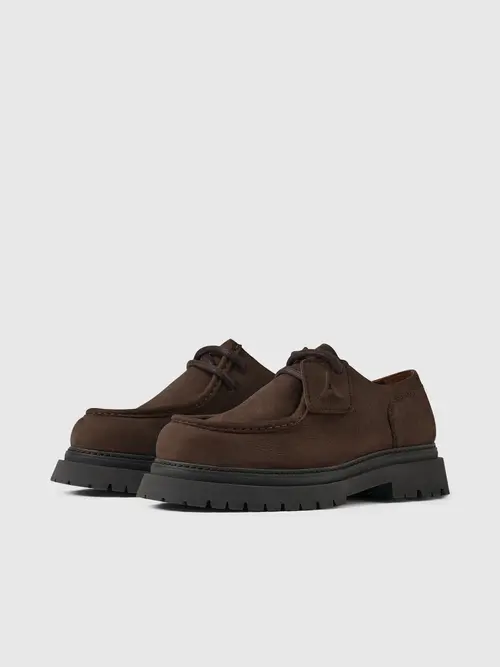 Manière De Voir Maniere De Voir Atelier Nubuck Suede Lace-up Shoe - Brown