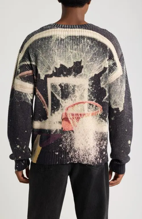 MARKET Break The Backboard Waffle Knit Sweater