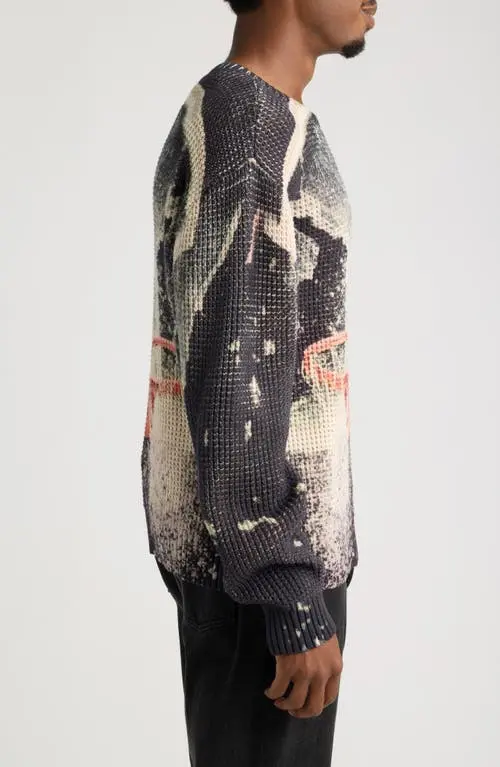 MARKET Break The Backboard Waffle Knit Sweater