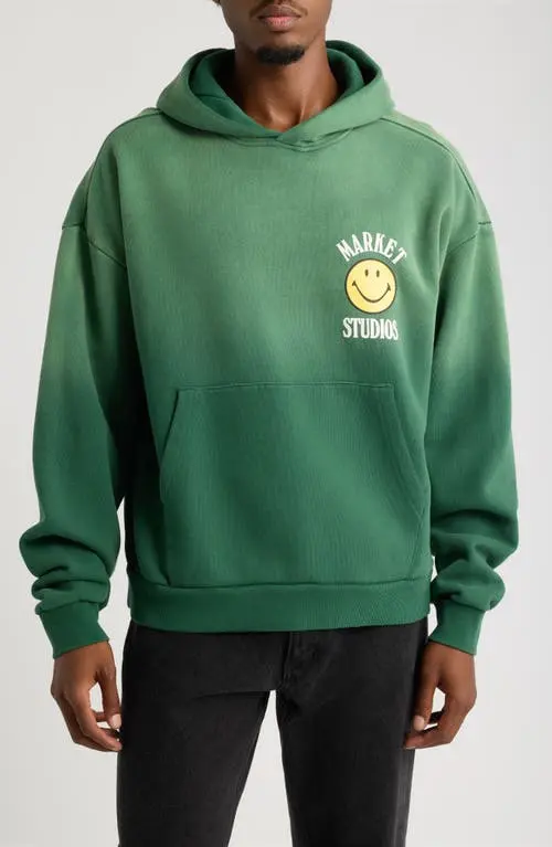 MARKET Smiley® Lock Up Hoodie - Dark Green