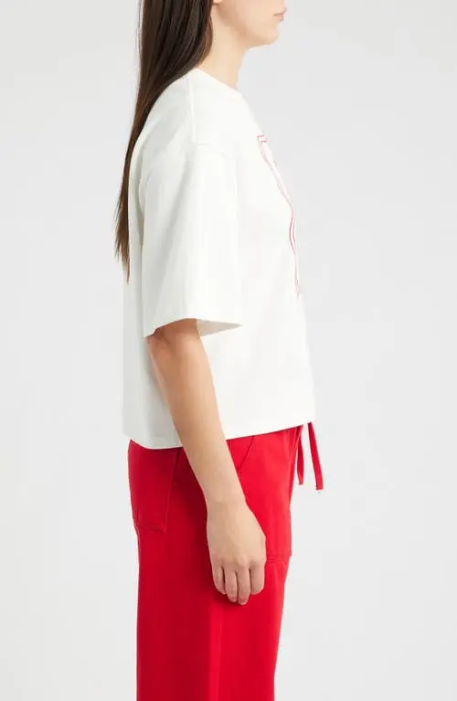 FRNCH Embroidered Suitcase Graphic T-shirt