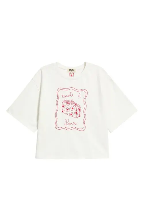 FRNCH Embroidered Suitcase Graphic T-shirt