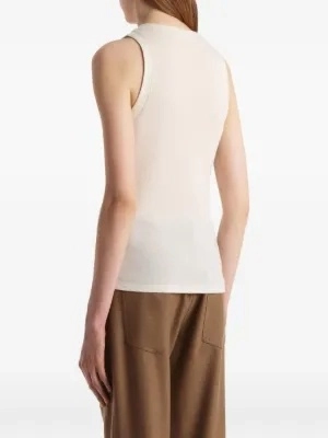 Khaite Isha Sleeveless Ribbed Top - White