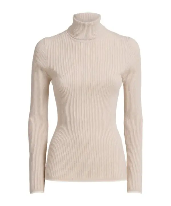 Varley Ravena Ribbed 2.0 Turtleneck Sweater - Nude