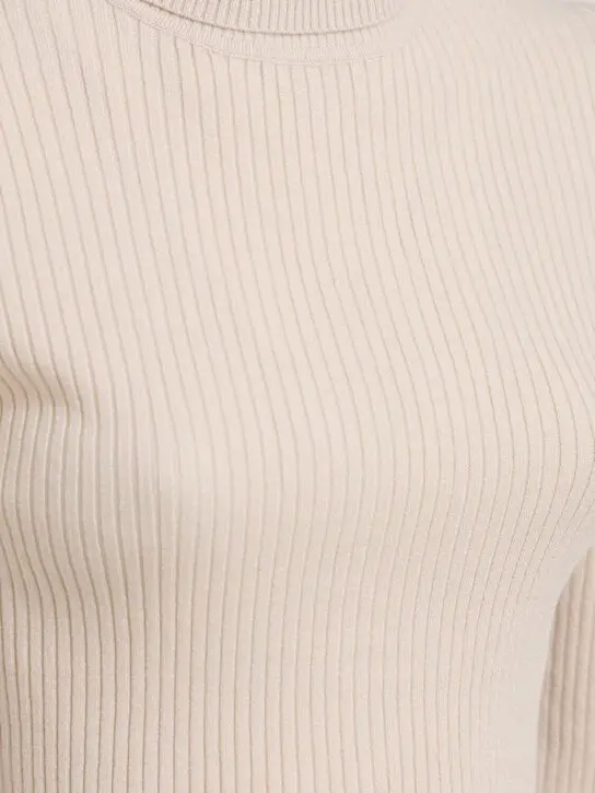 Varley Ravena Ribbed 2.0 Turtleneck Sweater - Nude