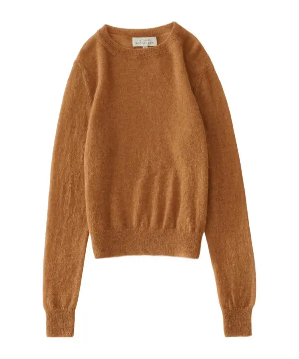 Studio Nicholson Long Sleeve Ribbed Knit Pullover