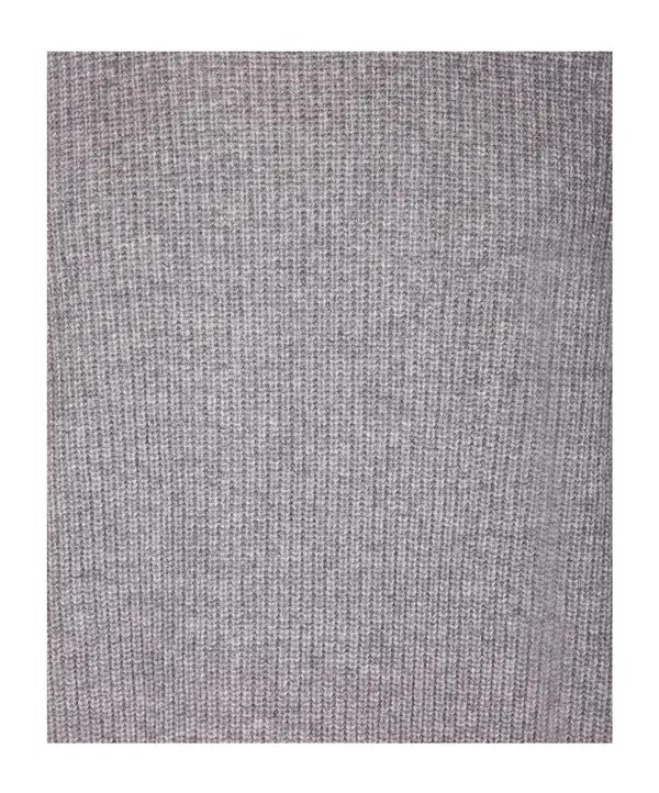 Canali Long-sleeved Ribbed Knit Crew Neck Sweater