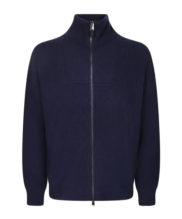 Canali Wool-cashmere Blend Zip-up Sweater