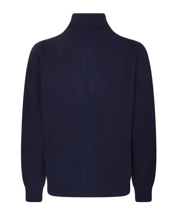 Canali Wool-cashmere Blend Zip-up Sweater