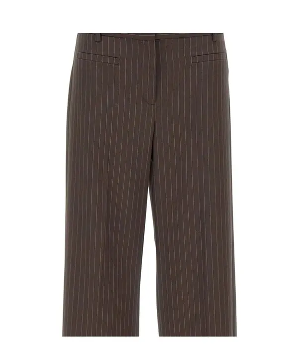 Marella Pinstriped Wide-leg Trousers