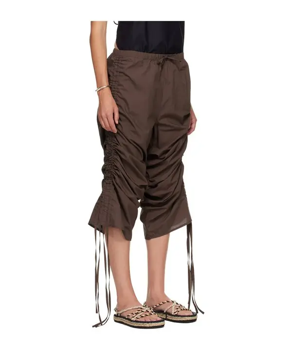 BASERANGE Ruched Drawstring Casual Pants