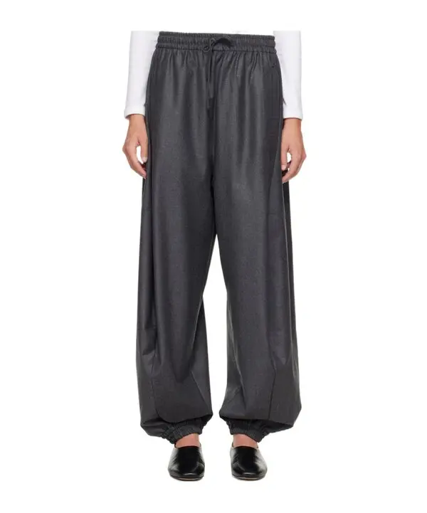 RÓHE Drawstring Elasticated Cuff Wool Trousers