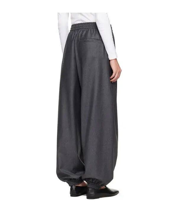 RÓHE Drawstring Elasticated Cuff Wool Trousers