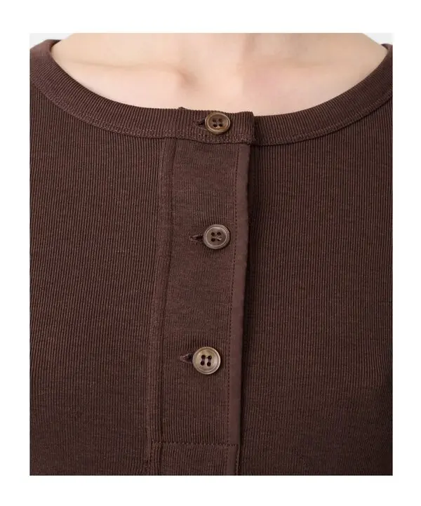 Studio Nicholson Long Sleeve Henley Knitwear