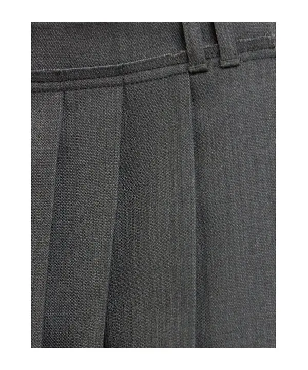 Acne Studios Pleated Wool Blend Mini Skirt