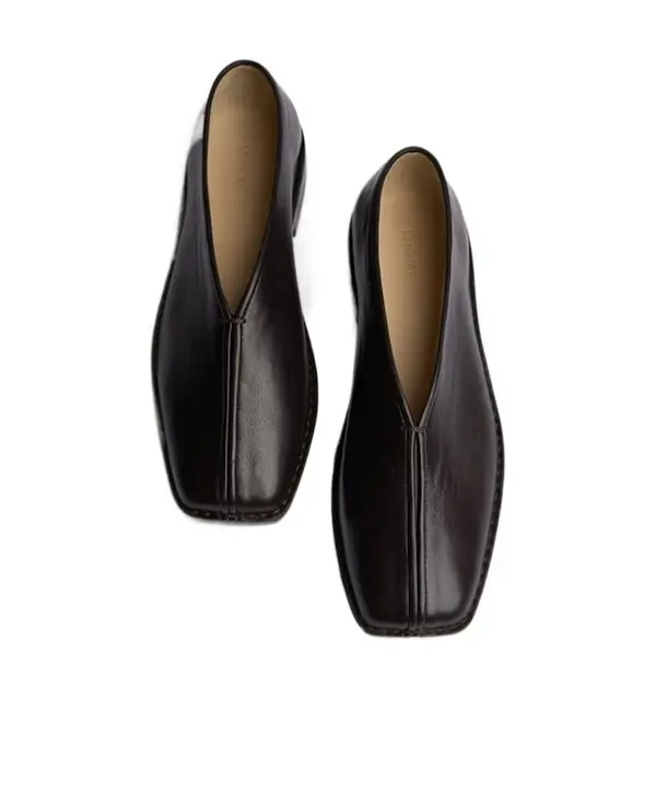 LEMAIRE Flat Piped Leather Slippers