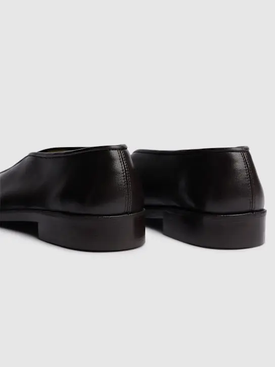 LEMAIRE Flat Piped Leather Slippers