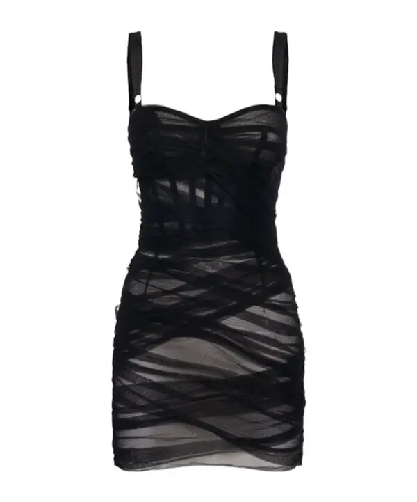 Dolce & Gabbana Stretch Tulle Mini Dress