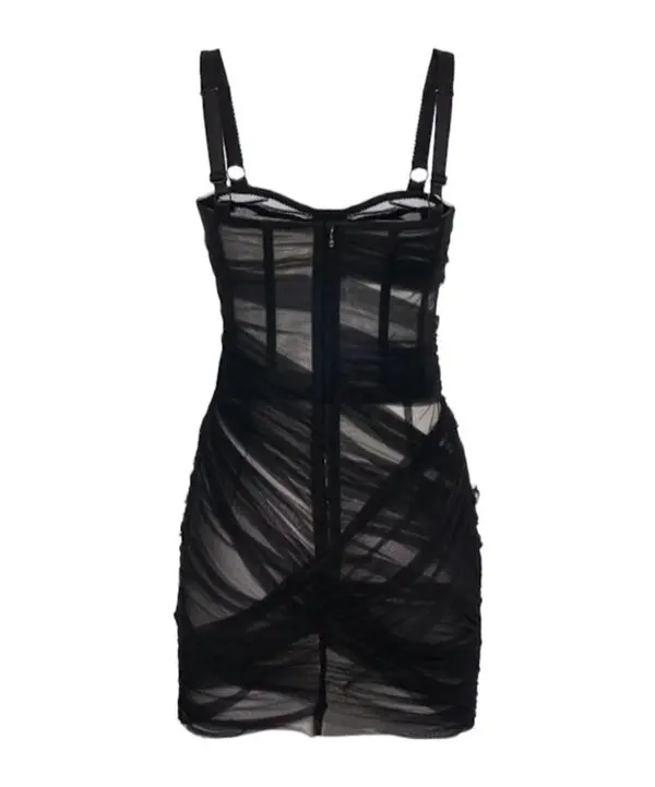Dolce & Gabbana Stretch Tulle Mini Dress
