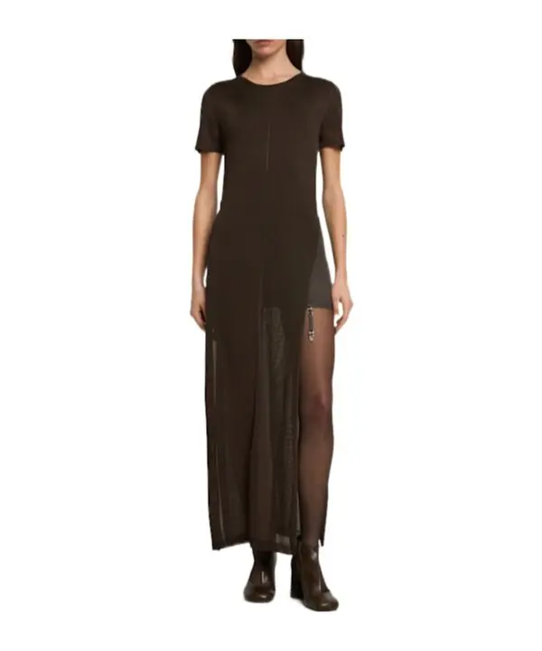 LEMAIRE Shiny Viscose Column Dress With Slits