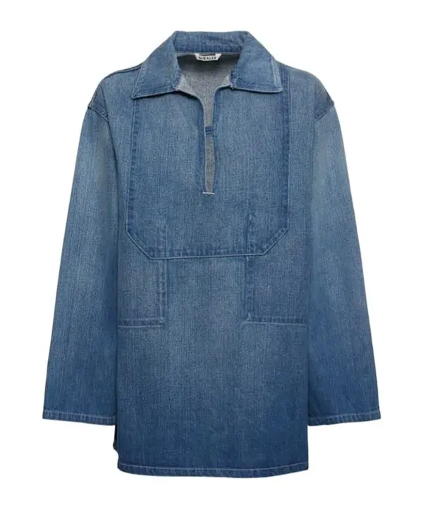 Auralee Collared Denim Shirt