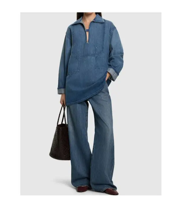 Auralee Collared Denim Shirt