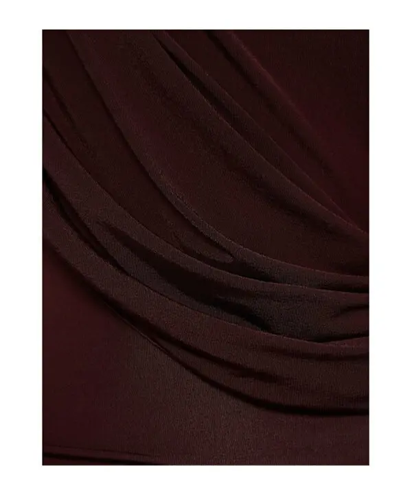 Magda Butrym Draped Jersey Cape Mini Dress