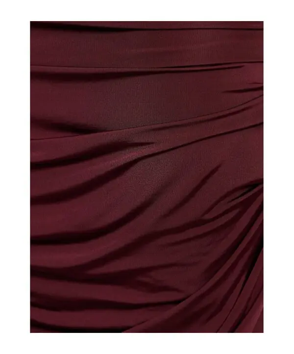 Magda Butrym Draped Viscose Mini Dress W/ Hood