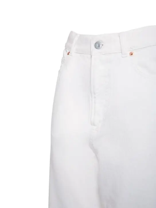 Valentino Garavani High-waisted Wide-leg Jeans With Printed Back Panel