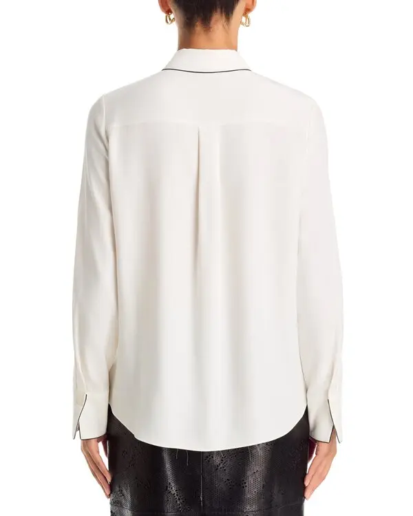 Lafayette 148 New York Scottie Silk Blouse