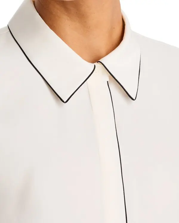 Lafayette 148 New York Scottie Silk Blouse