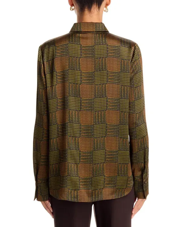 Lafayette 148 New York Silk Printed Shirt