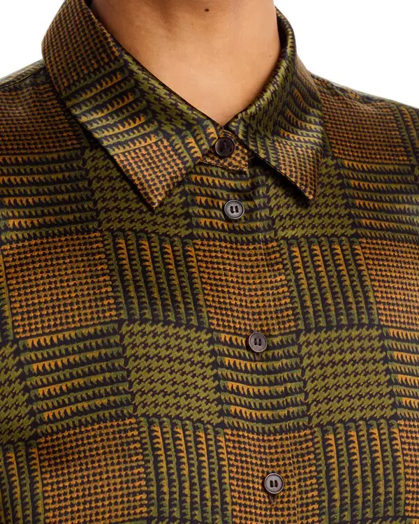 Lafayette 148 New York Silk Printed Shirt