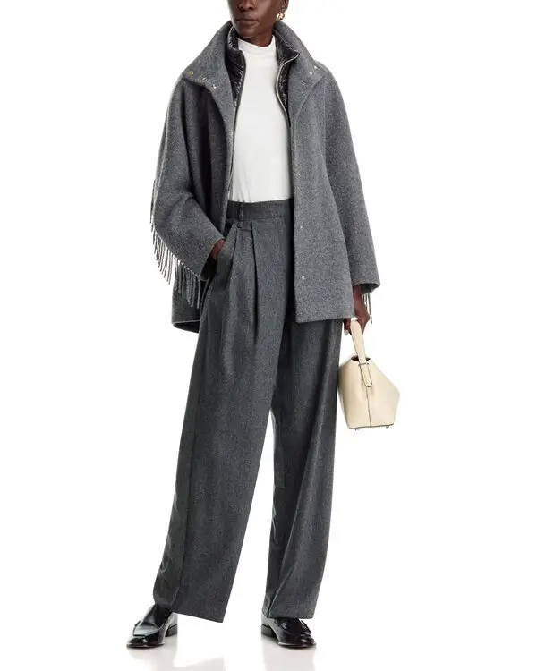 Herno Fringed Alpaca Blend Coat