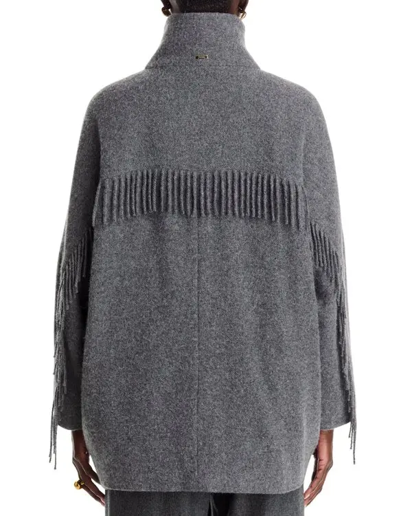 Herno Fringed Alpaca Blend Coat