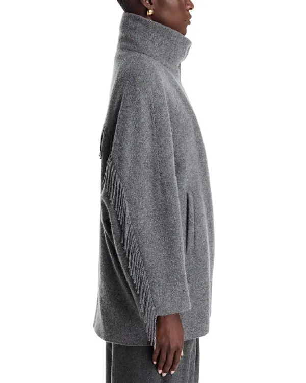 Herno Fringed Alpaca Blend Coat